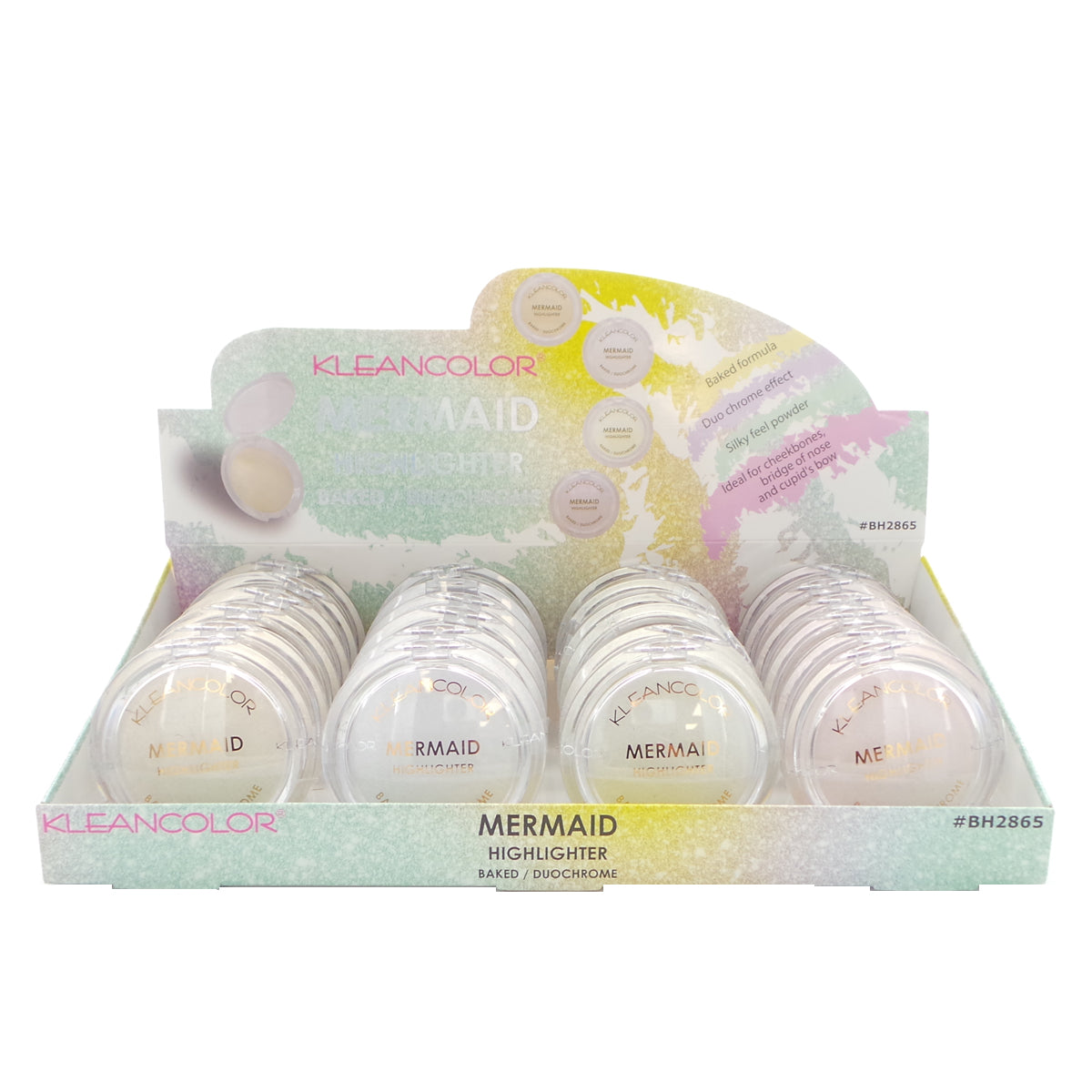KLEANCOLOR Mermaid Baked Highlighter 2865 Display Set, 24 Pieces – Doxi ...